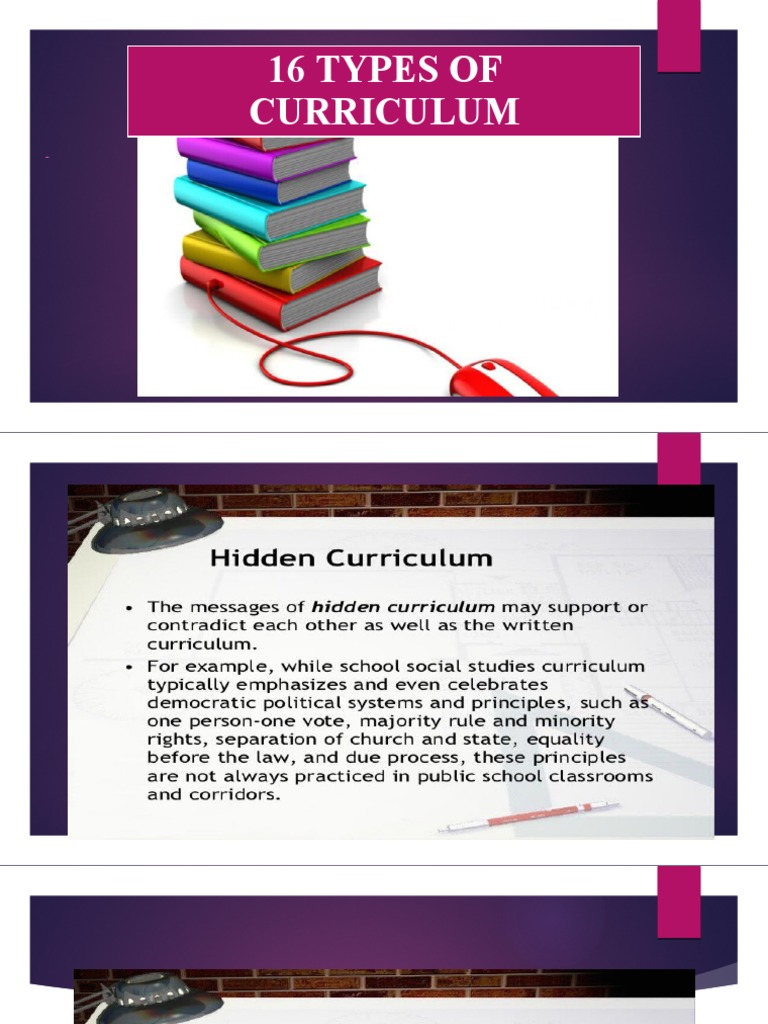 Types of Curriculum | PDF | Curriculum | Socialization