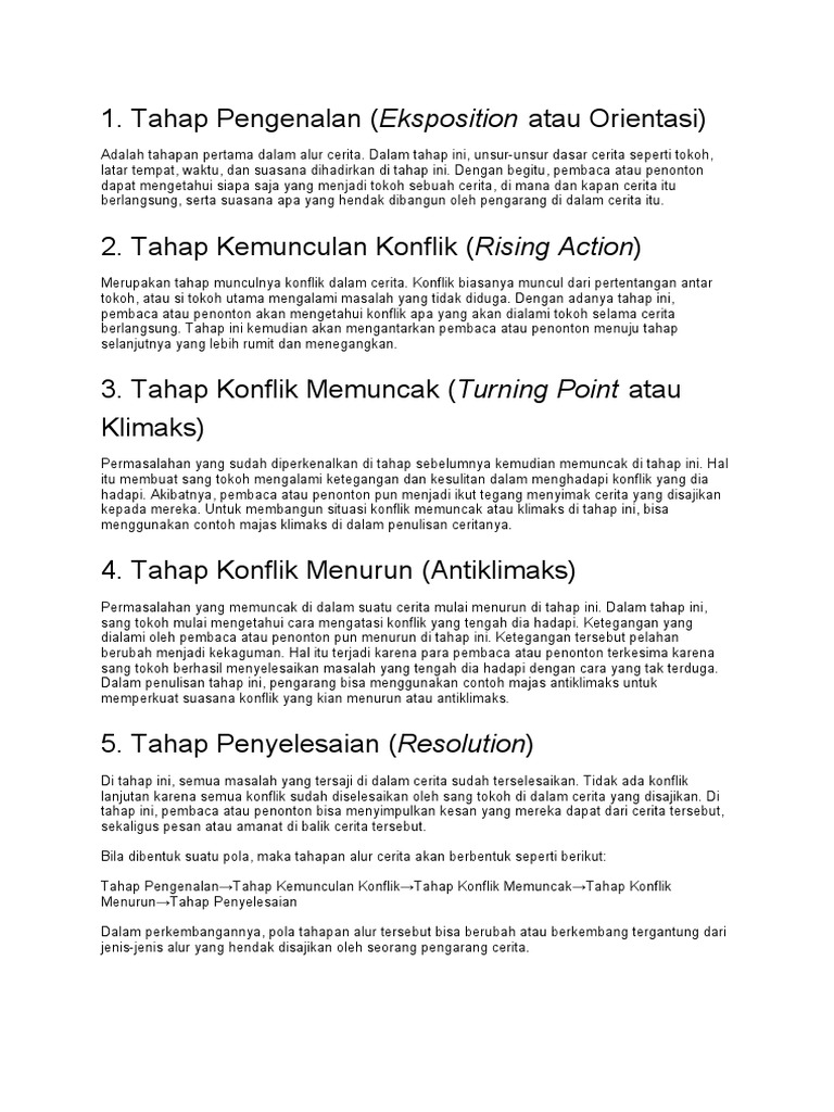 THE FIVE STAGES OF A STORY'S PLOT | PDF