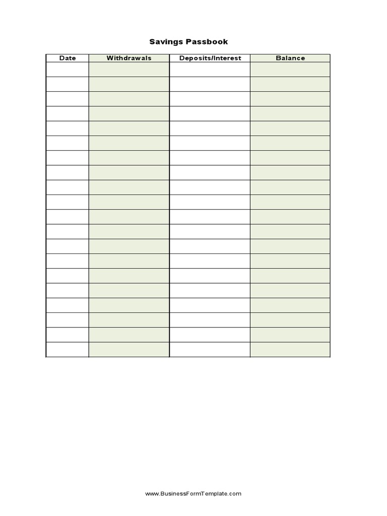 Savings Passbook PDF | PDF