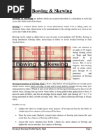 Understanding Fabric Bowing and Skewing | PDF | Textiles | Weaving