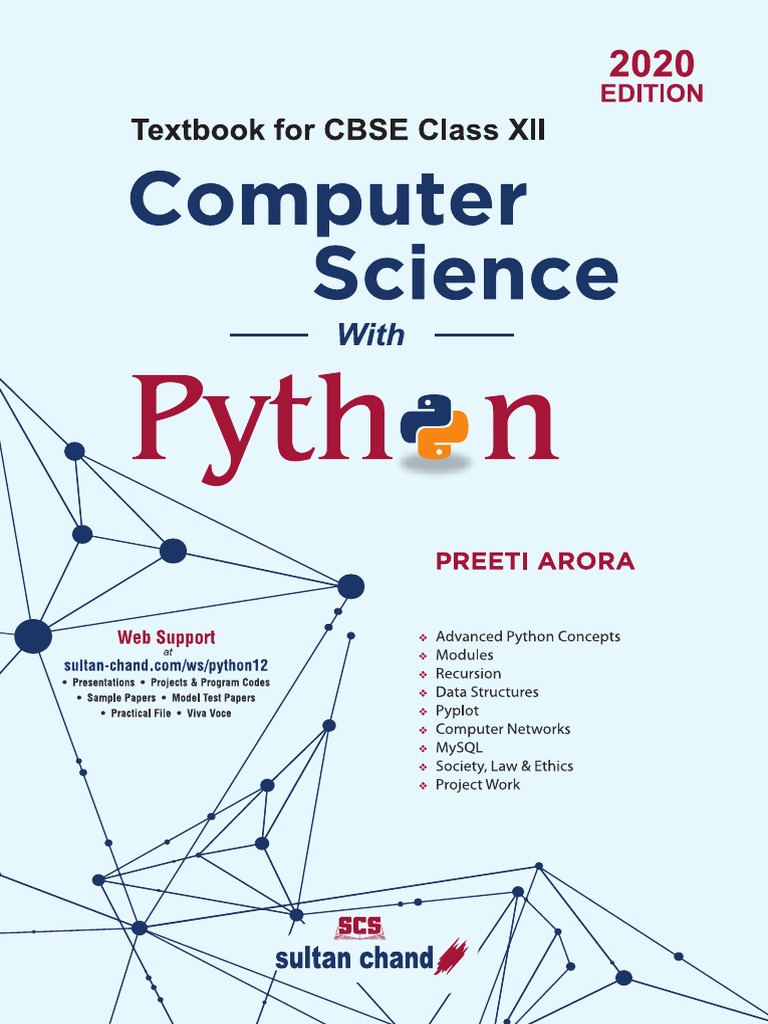 Cs With Python Cbse Class 12 Preeti Arora 2020 Pdf Variable Computer Science