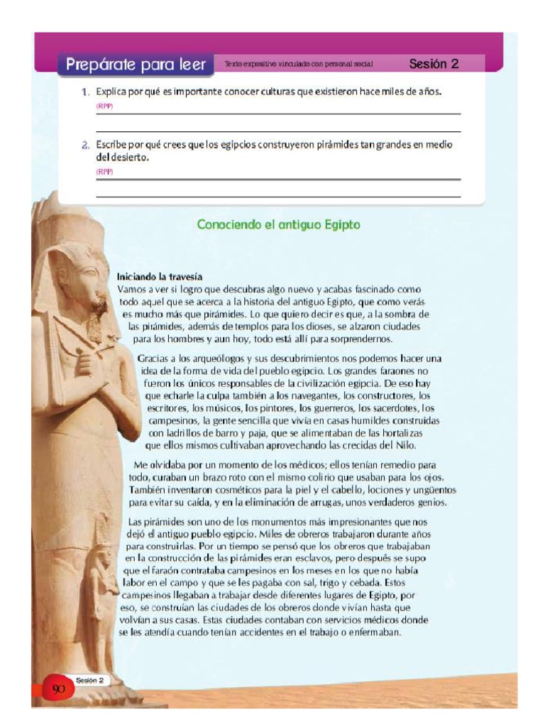 Lectura Conociendo El Antiguo Egipto | PDF