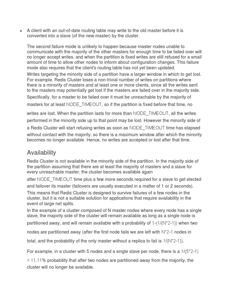 Ensuring Data Integrity and Availability in Redis Cluster During Network Partitions | PDF ...