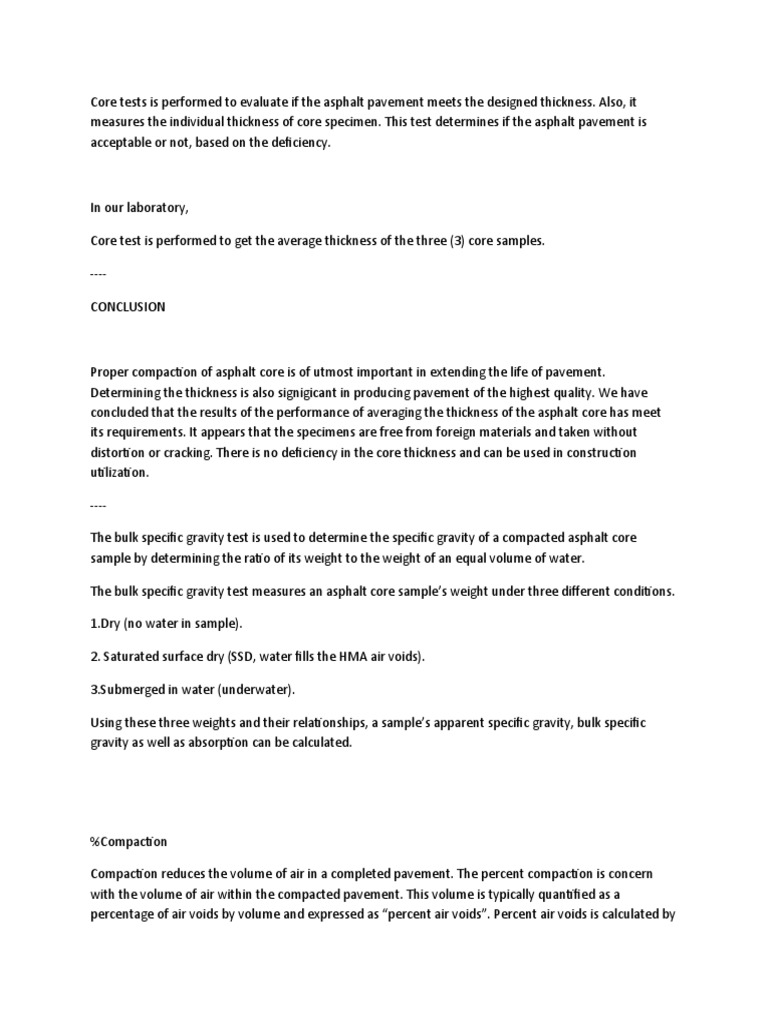 Core Tests Is P-WPS Office | PDF | Density | Road Surface