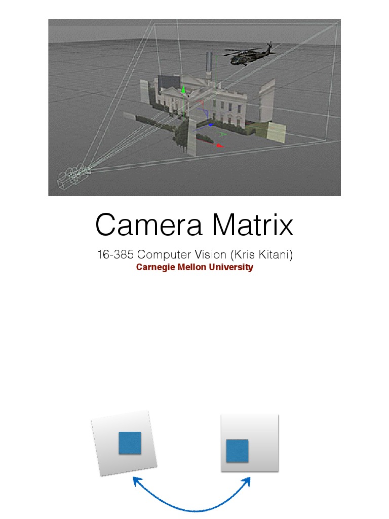 Camera Matrix: 16-385 Computer Vision (Kris Kitani) | PDF | Imaging ...