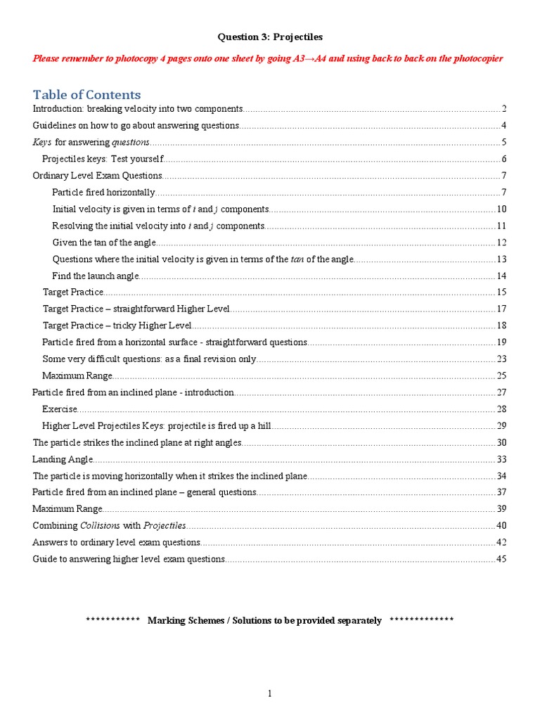 Projectiles | PDF | Acceleration | Projectiles