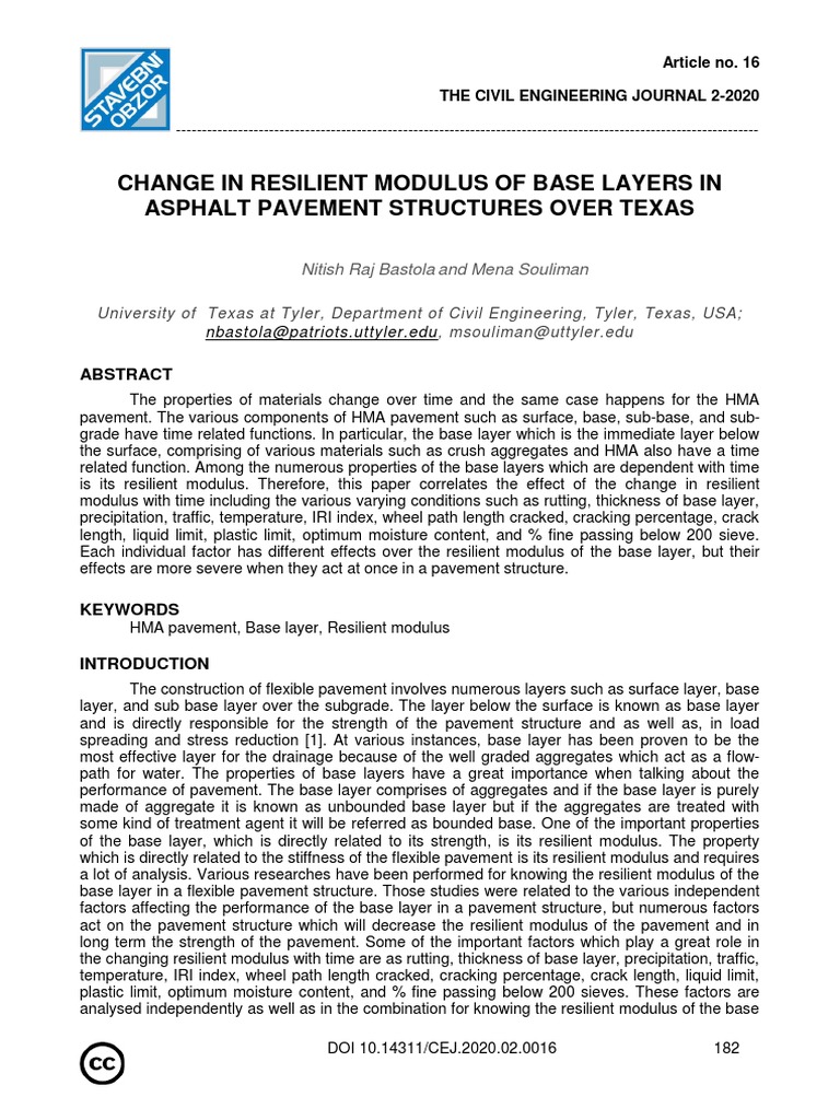 Resilient Modulus | PDF | Road Surface | Young's Modulus