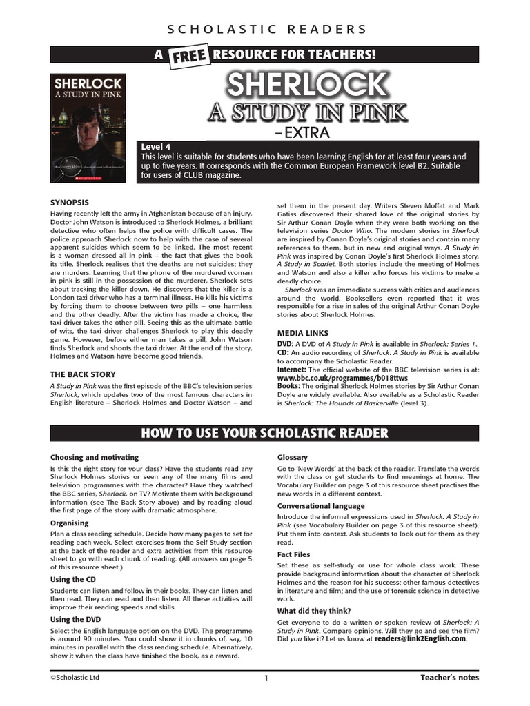 Sherlock Worksheet PDF | PDF | Sherlock Holmes | Dr. Watson