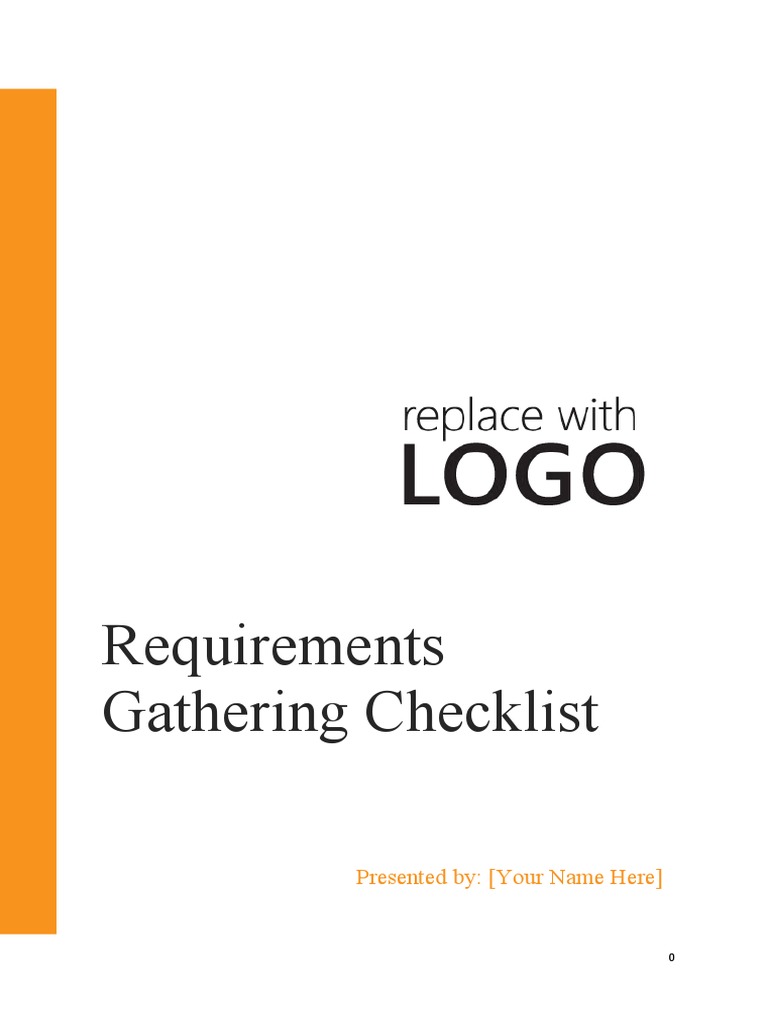 Requirements Gathering Checklist: (Document Subtitle) | PDF ...