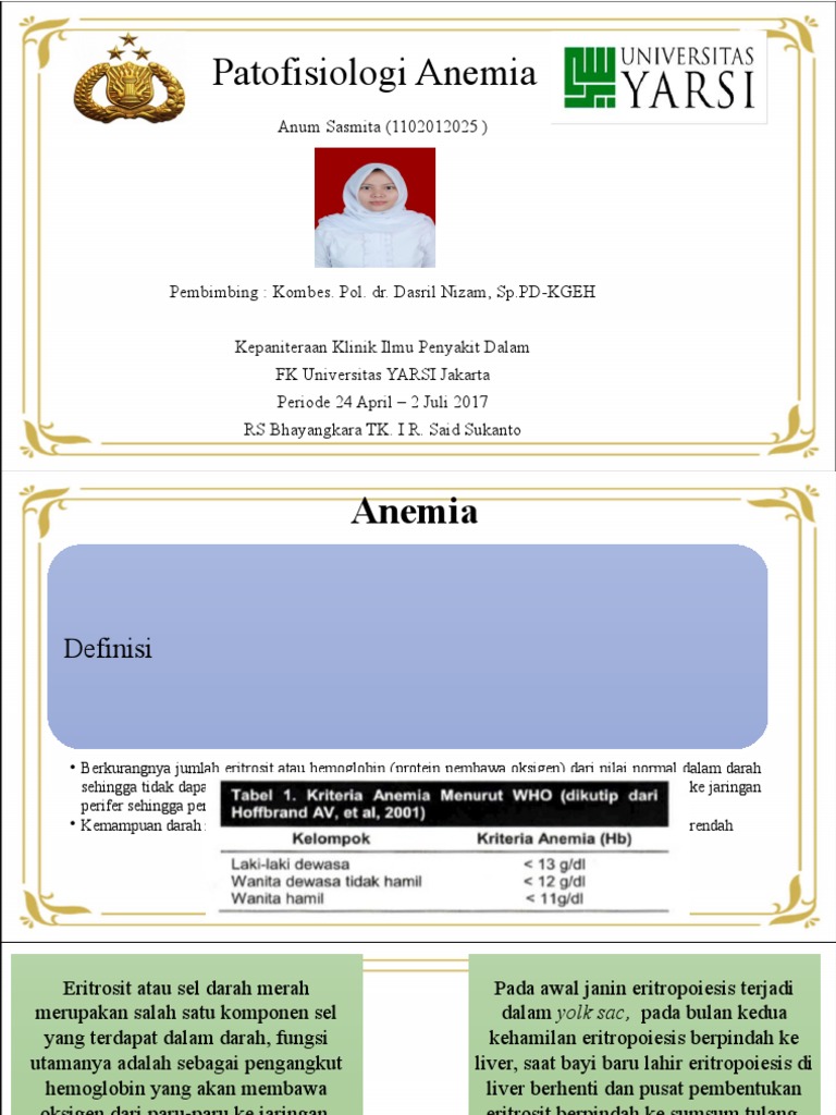 Patofisiologi Anemia | PDF