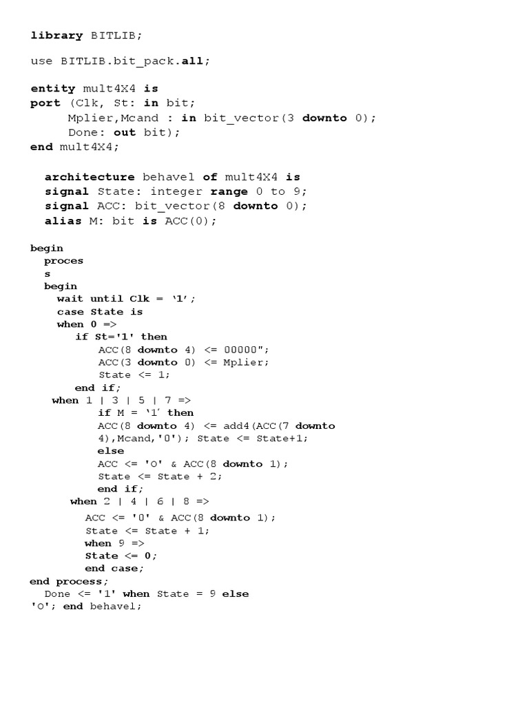Multiplier Shift Add | PDF