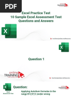 Excel Practice Questions PDF | PDF | Microsoft Excel | Worksheet