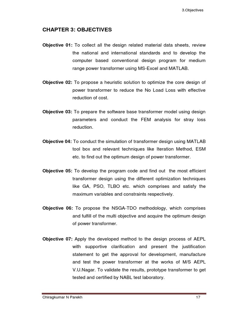 Chapter 3: Objectives | PDF