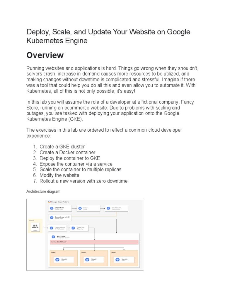 Deploy, Scale, and Update Your Website On Google Kubernetes Engine ... Deploy, Scale, and Update Your Website On Google Kubernetes Engine ...
