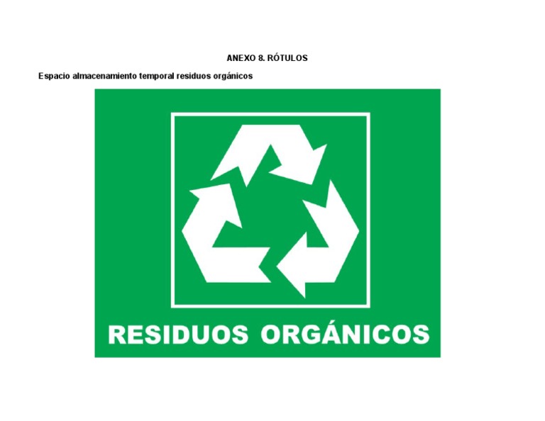Rótulo Residuos Orgánicos | PDF