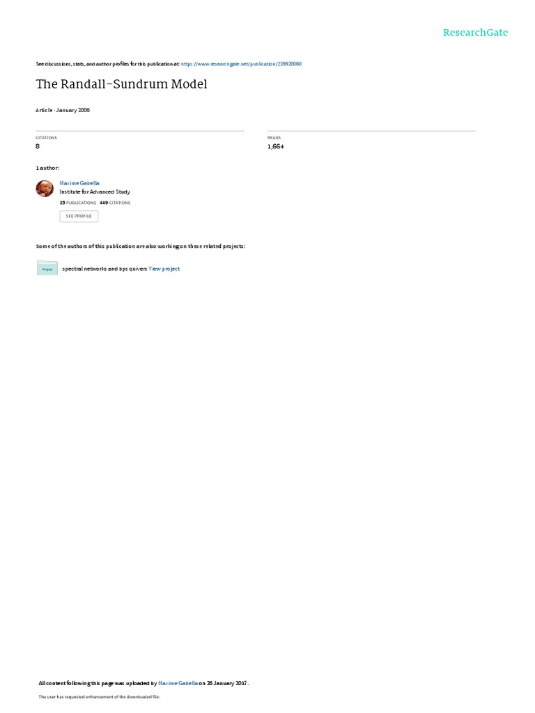 The Randall-Sundrum Model | Download Free PDF | Spacetime | Quantum ...