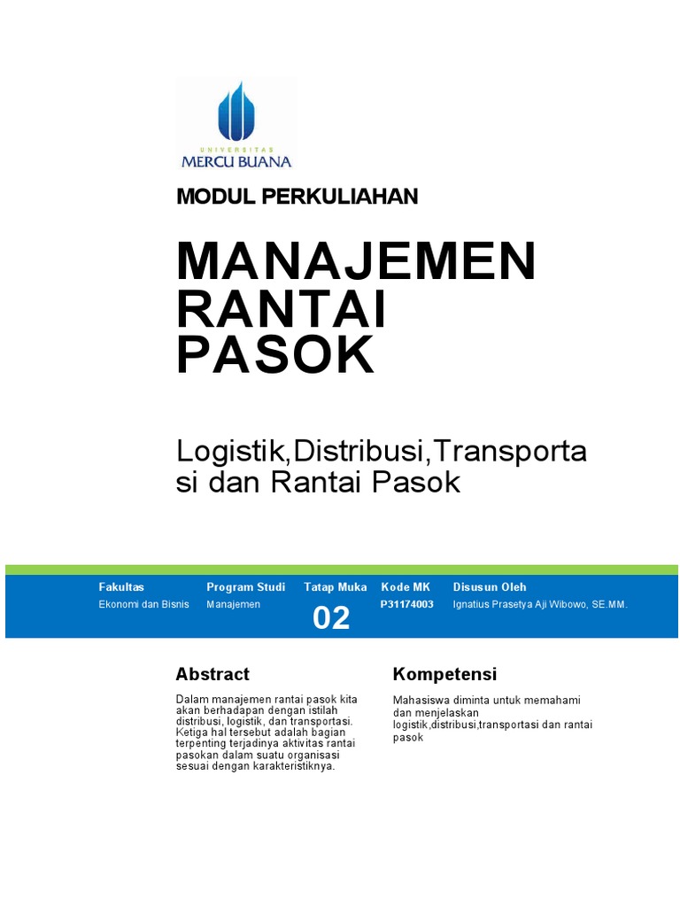 MODUL Manajamen Rantai Pasok 2 | PDF