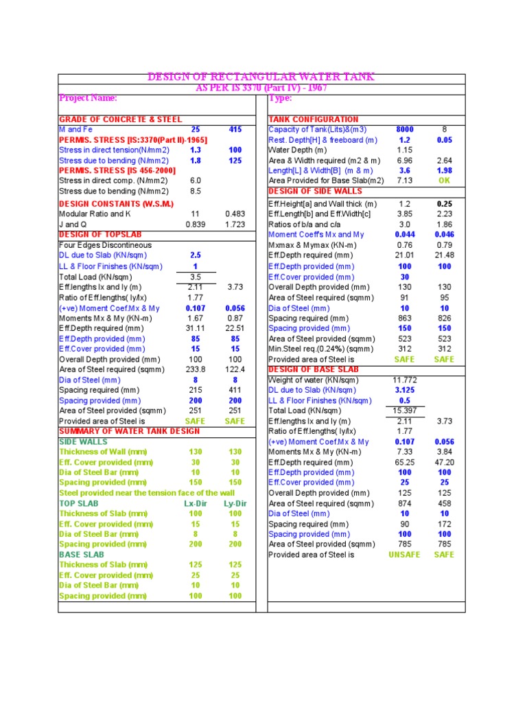 Water - Tank-Design Latest | PDF | Architectural Design | Architecture