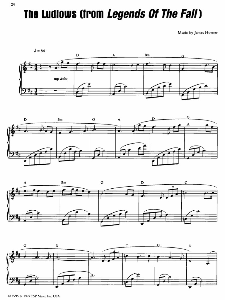 Leyendas de Pasion James Horner PDF | PDF