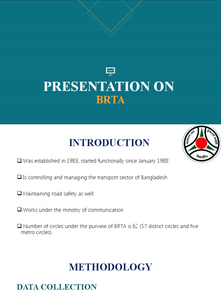Presentation On BRTA | PDF | Bus | Interview