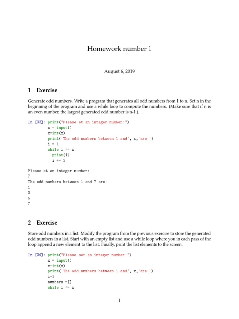 Homework Number 1: 1 Exercise | PDF | Theoretical Computer Science ...