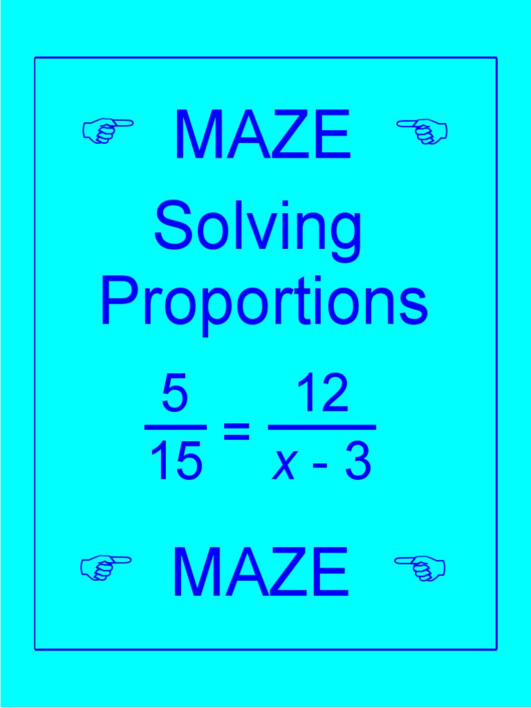 Solving Proportions Maze Puzzle | PDF | Maze | Puzzles