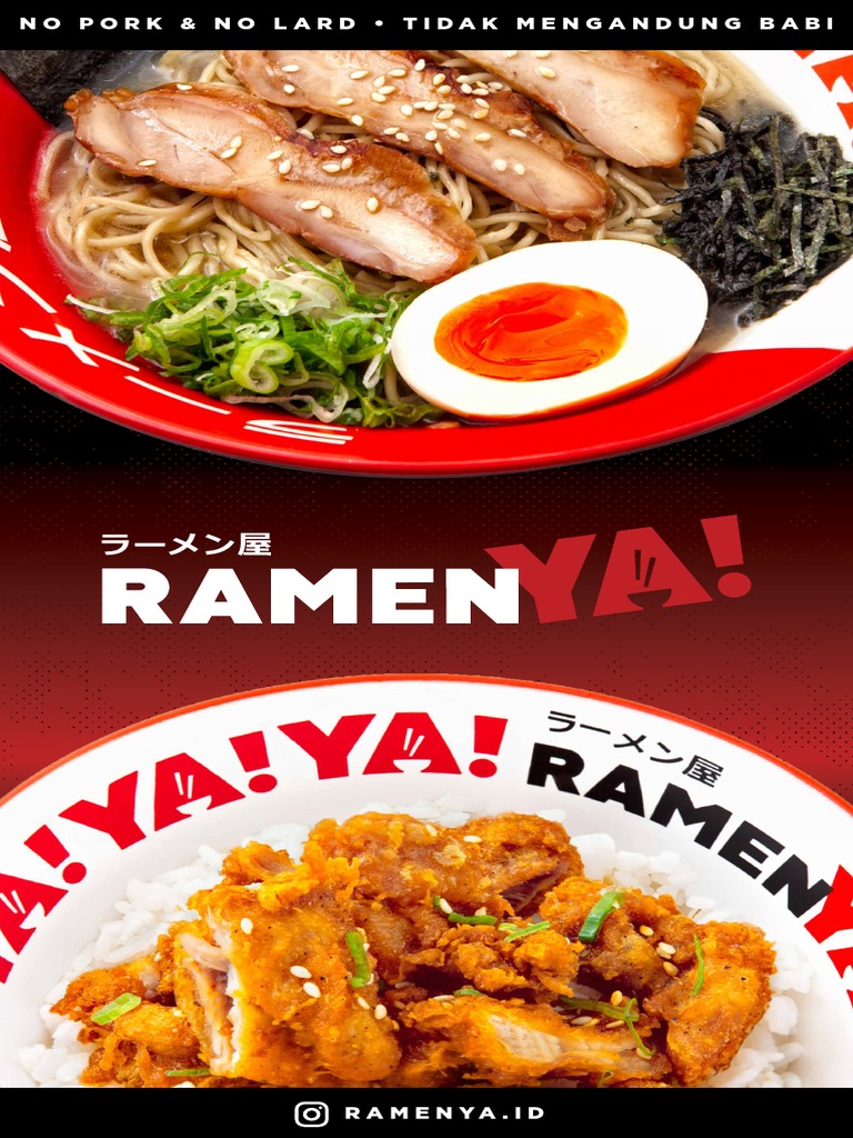 Ramen Ya Menu and Pricing Details | PDF | Prepared Foods | Japanese Cuisine
