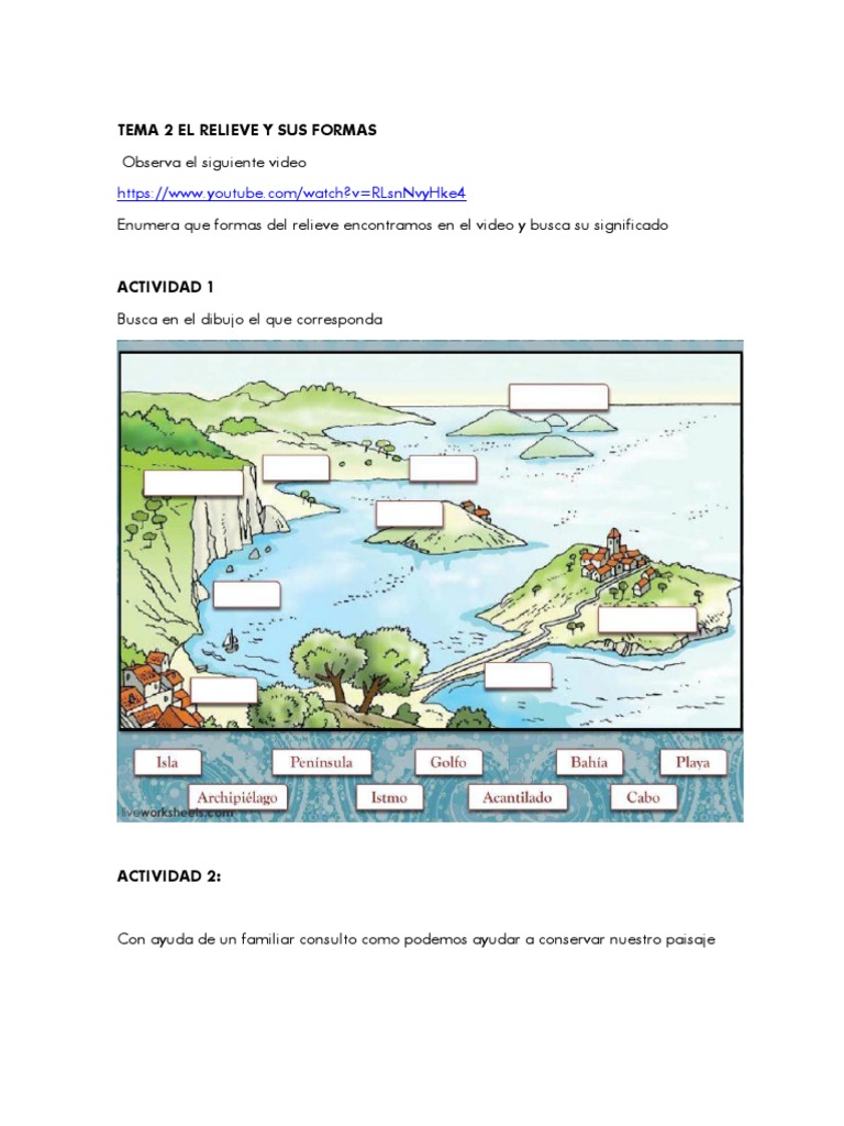 Tema 2 El Relieve y Sus Formas | PDF