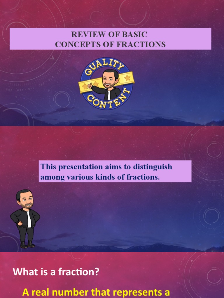 Understanding Basic Fraction Concepts | PDF