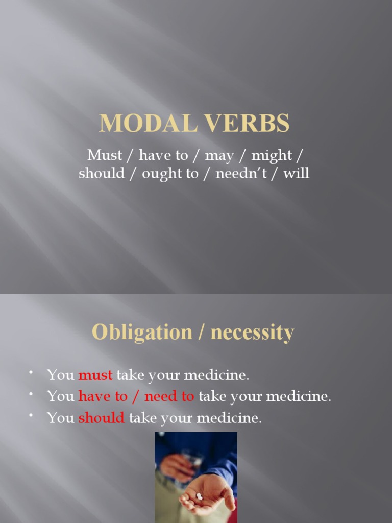 Modal Verbs: Must / Have To / May / Might / Should / Ought To / Needn't ...