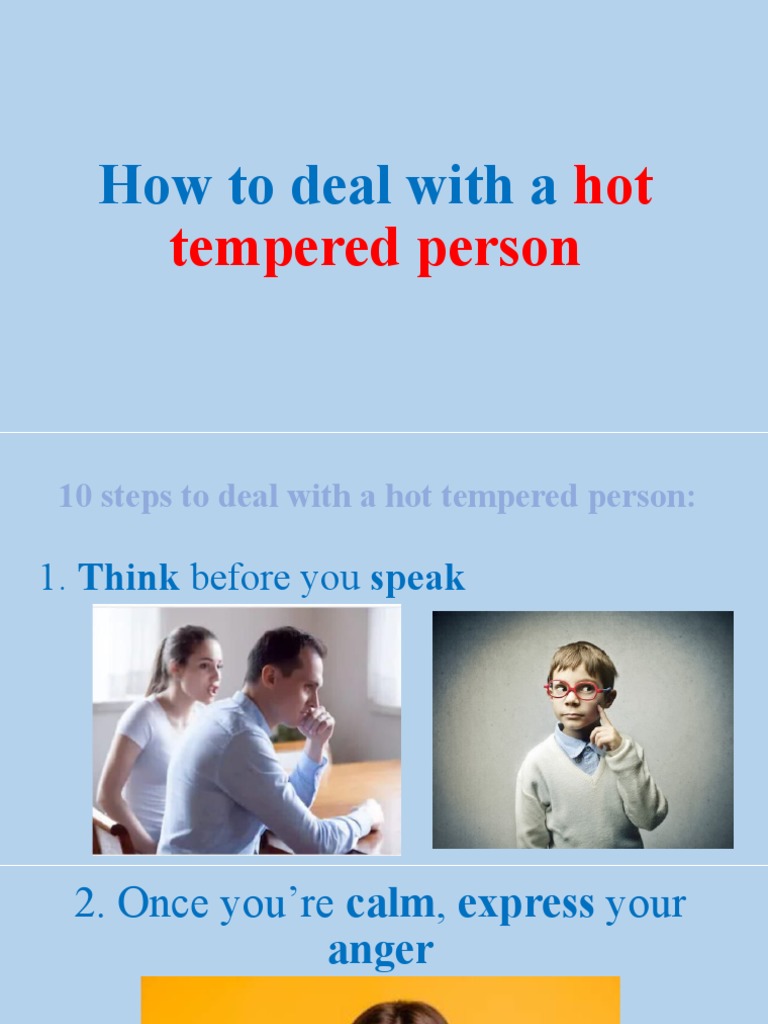 How To Deal With A Hot Tempered Person | PDF | Career & Growth | Self ...
