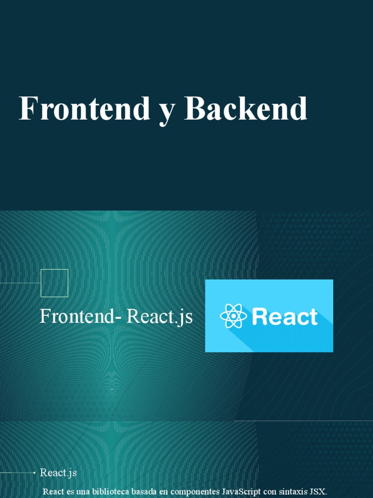 Frontend y Backend | Descargar gratis PDF | Red mundial | Internet y web