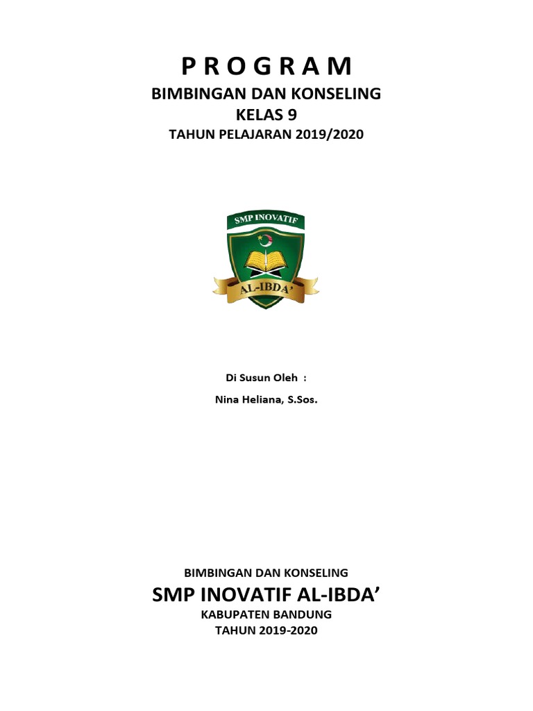Contoh Program BK SMP Kelas 9 | PDF