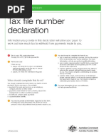 Tax File Number Declaration Form PDF | PDF | Withholding Tax | Payments