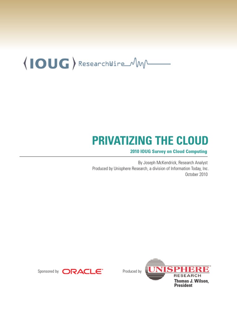 Ioug Cloud Study Final | PDF | Platform As A Service | Cloud Computing