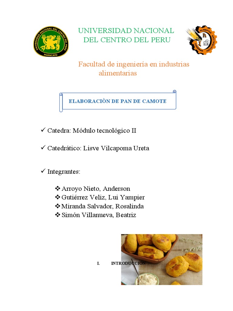 Elaboraciòn de Pan de Camote | PDF | Panes | Batata