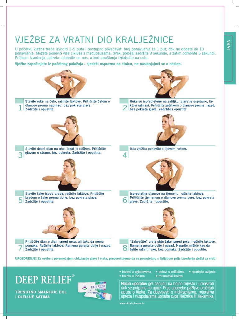 Vjezbe Za Vratni Dio Kraljeznice | PDF