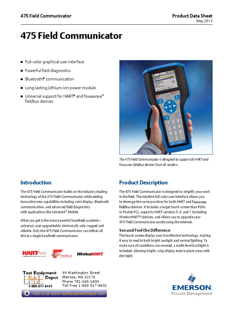 475 Field Communicator Product Data Sheet | Download Free PDF | Battery ...