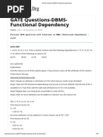 Previous GATE Questions With Solutions On DBMS (Normalization) - CS/IT | PDF | Data Management ...
