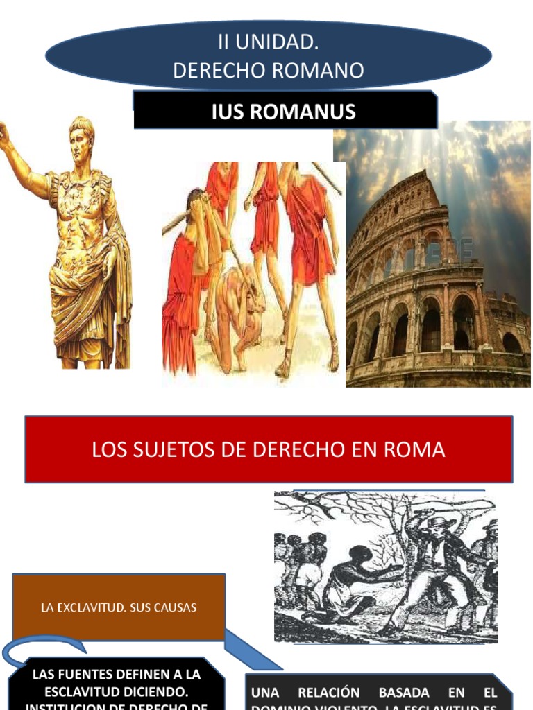 Diapositivas Derecho Romano | PDF | Posesión (Ley) | Freedman