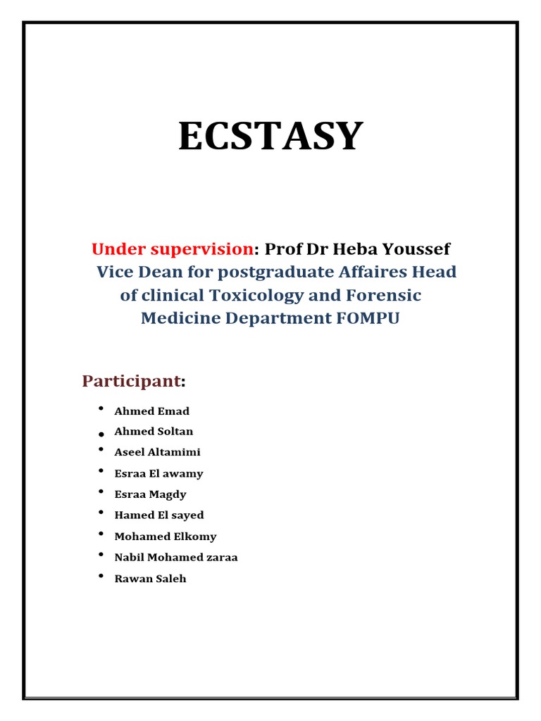 Ecstasy PDF | PDF | Intravenous Therapy | Physiology