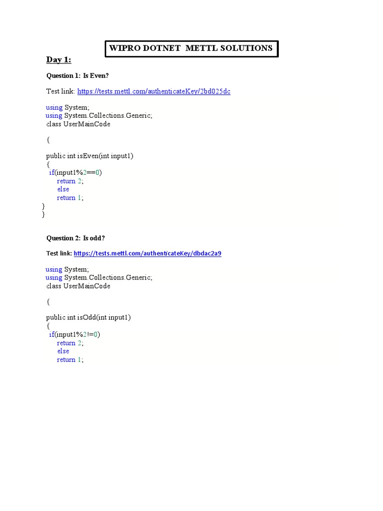 DOTNET Mettl Solutions | PDF | String (Computer Science) | Discrete Mathematics