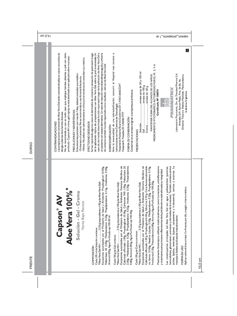 Capson Av PROSPECTO PDF | PDF