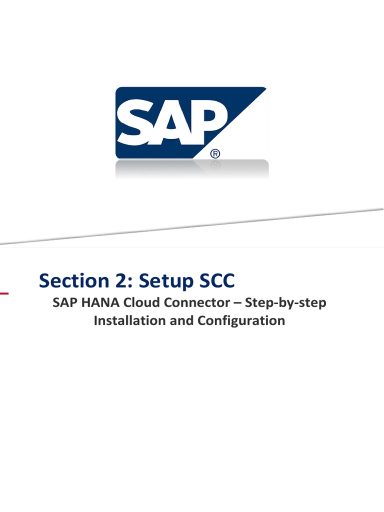Section 2: Setup SCC: SAP HANA Cloud Connector - Step-By-Step ...