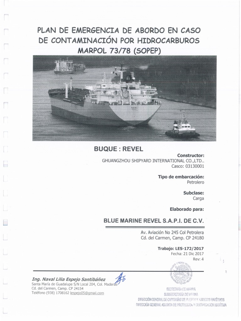 REVEL - Plan de Emergencia de Abordo en Caso de Contaminacion Por ...