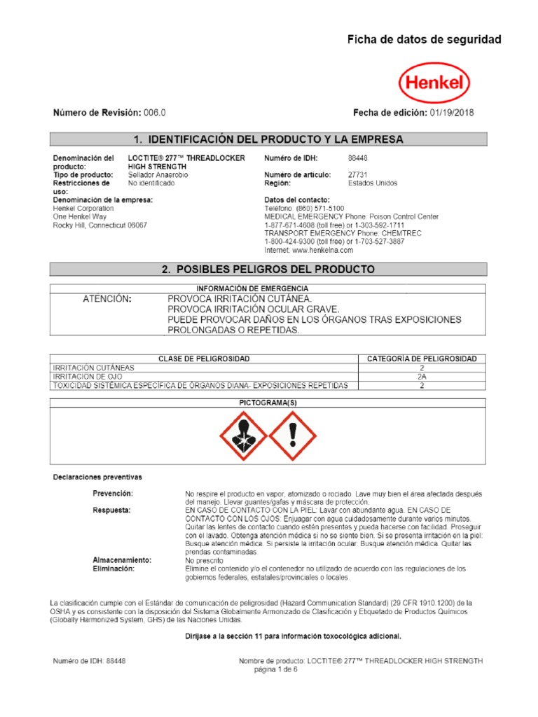 Fds-Loctite 277 PDF | PDF