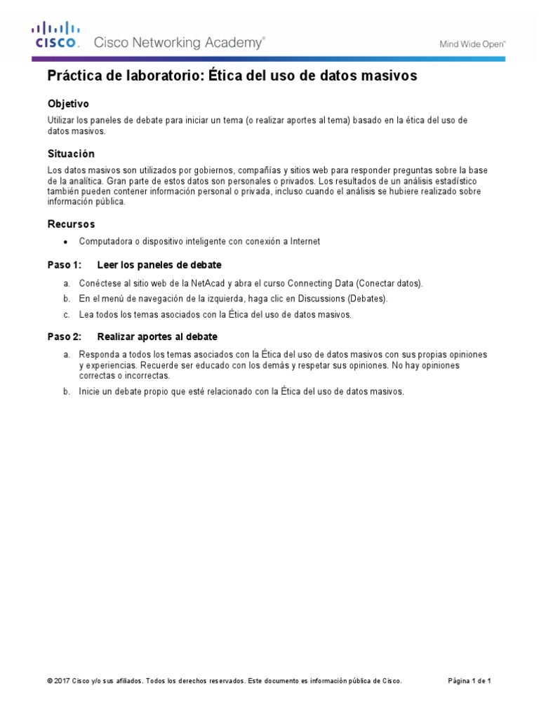 2.4.1.5 Lab - Big Data Ethics | PDF