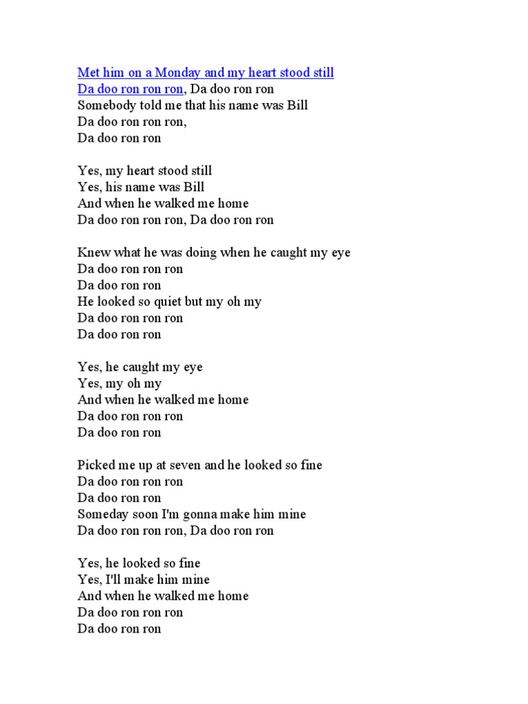 Da Doo Run Run-originaL | PDF