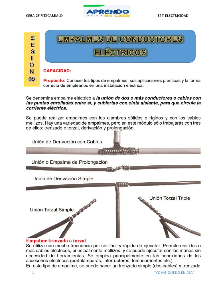 Sesion 06 - Ept - Electricidad PF | PDF | Enchufes y tomas de corriente ...
