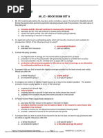 Answer Key - Ic - Mock Exam - Set A PDF | PDF | Life Insurance | Insurance